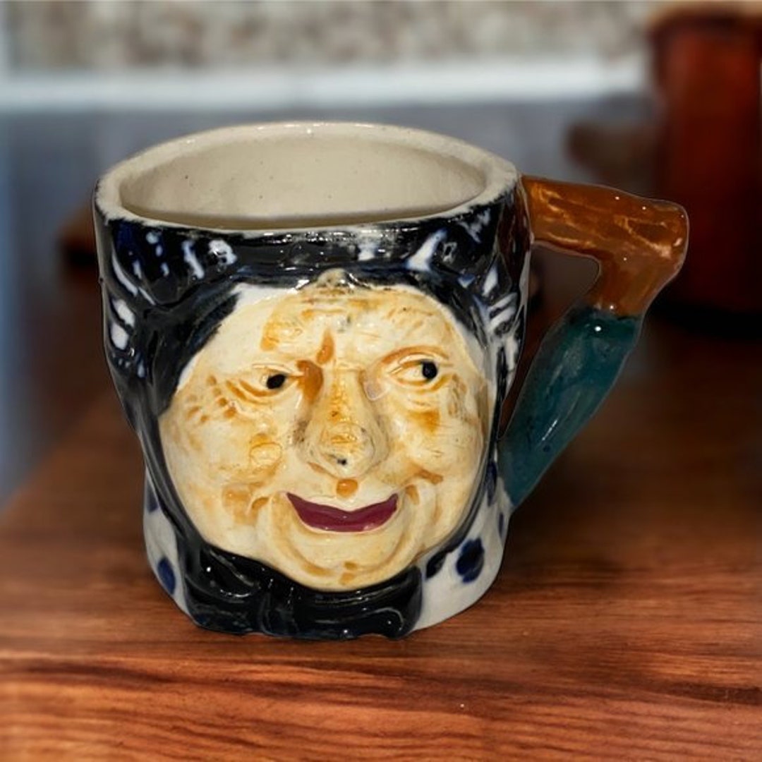 Rare Vintage Miniature Toby Mini Mug Old Woman Face Made in Occupied ...