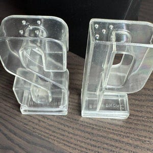 Vintage Clear Plastic Salt and Pepper Shakers Large S and P Letters - Etsy