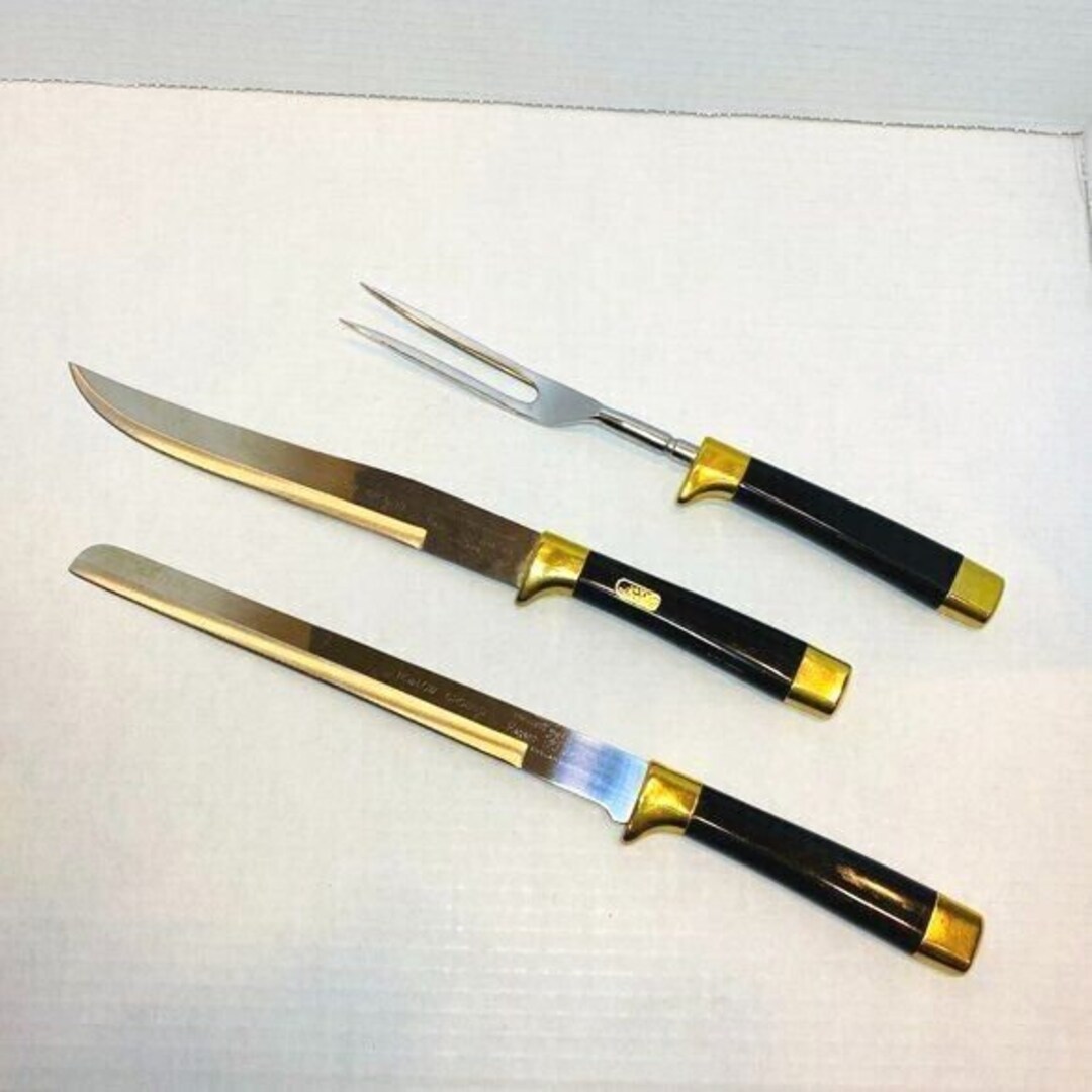 Vintage Regent Sheffield Carving Knives 3 Pc Hollow Ground Stainless ...