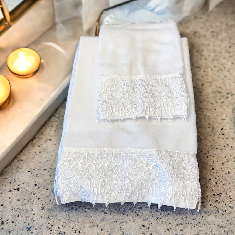 Towel With Lace - Etsy