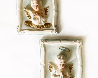 Chalkware Angel Plaque, Trending Vintage Religious Plaster Wall Art - Etsy