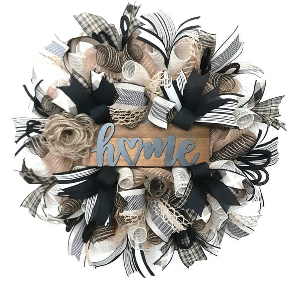 Ribbon Door Wreath - Etsy