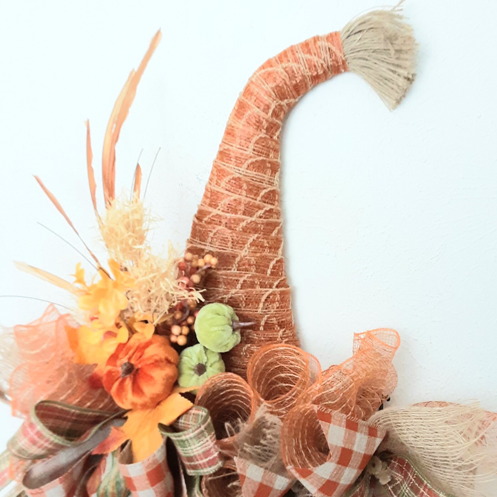 Scarecrow Hat Fall Wreath Fall Door Hanger Fall Front Door - Etsy