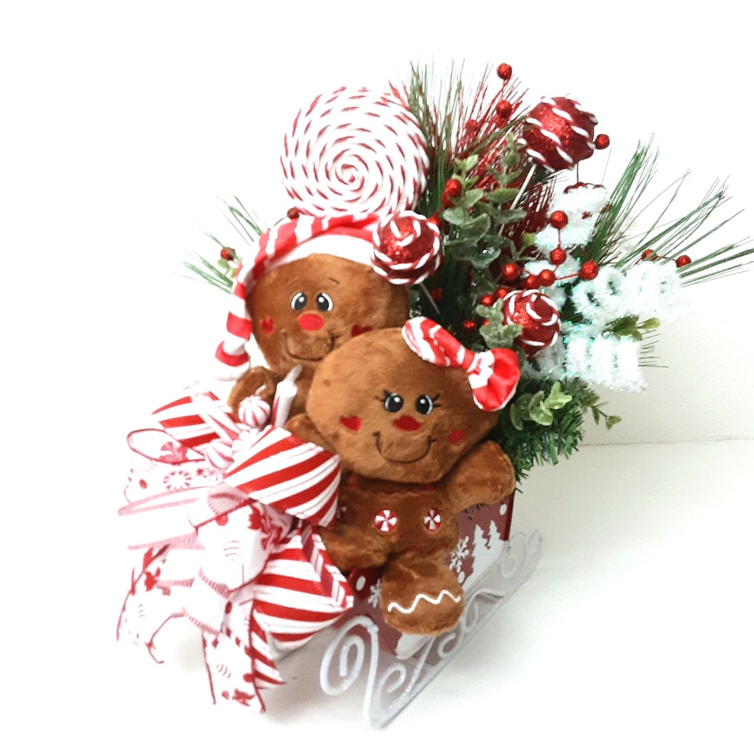 Gingerbread Centerpiece, Sleigh Centerpiece, Christmas Centerpiece ...
