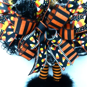 Candy Corn Witch Hat Witch Hat Wreath Witch Hat Halloween - Etsy