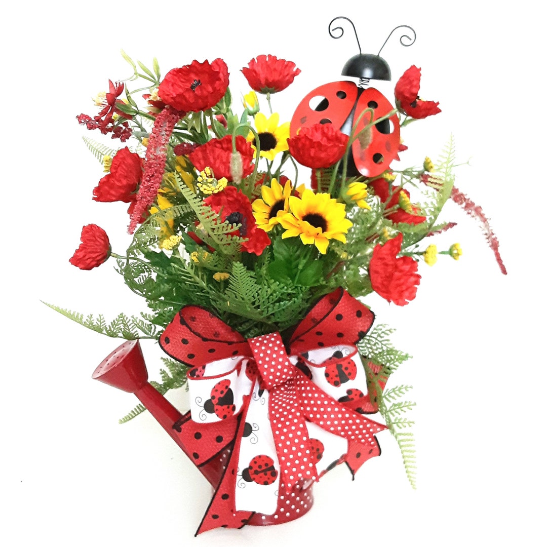 Spring Centerpiece, Ladybug Centerpiece, Ladybug Decor, Summer ...