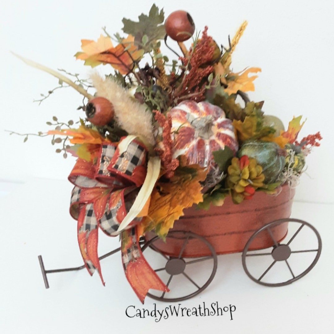 Fall Pumpkin Centerpiece, Fall Wagon Centerpiece, Fall Decor, Fall ...