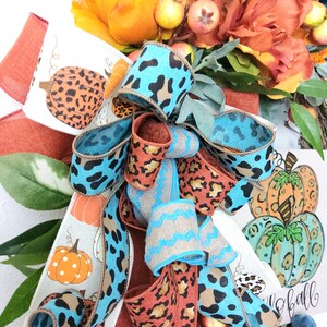 Fall Pumpkin Wreath, Fall Decor, Leopard Print Wreath, Fall Wreath ...