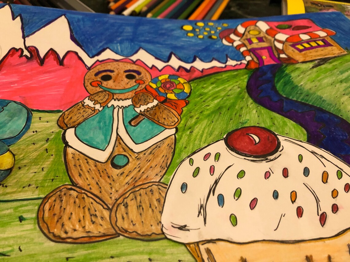 Gingerbread Man .. Candy Land 11x17 - Etsy