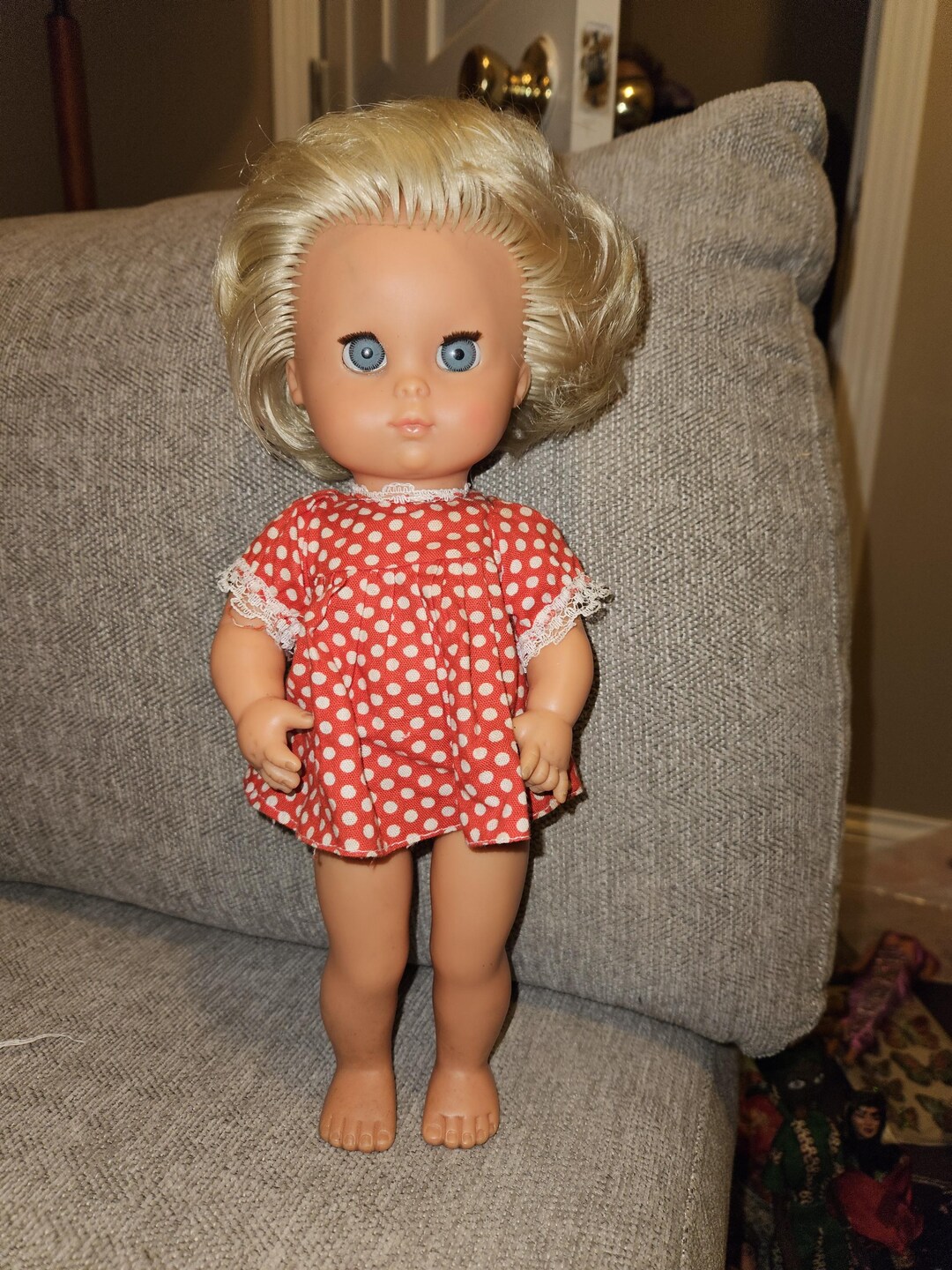 Vintage Gotz Puppe Sleepy Eye Doll Blonde Hair Blue Eye 1970s. - Etsy