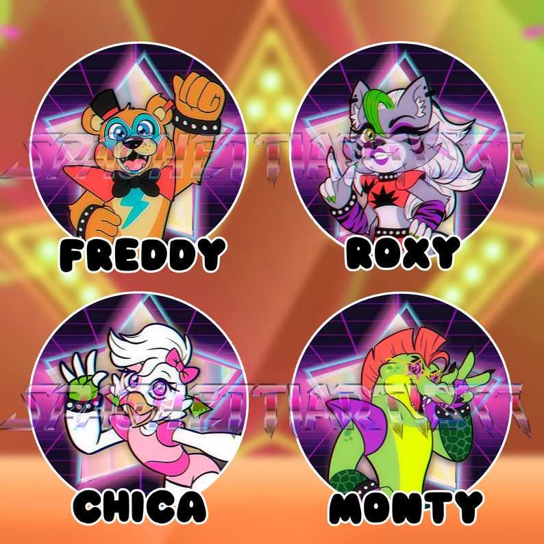 Five Nights at Freddy's Security Breach 1.5 Pinback Buttons - Etsy