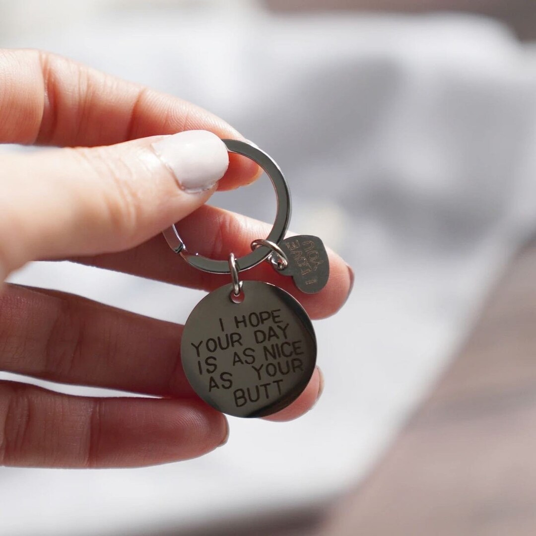 Keychain with phrases/messages, gift ideas him/her - Etsy España