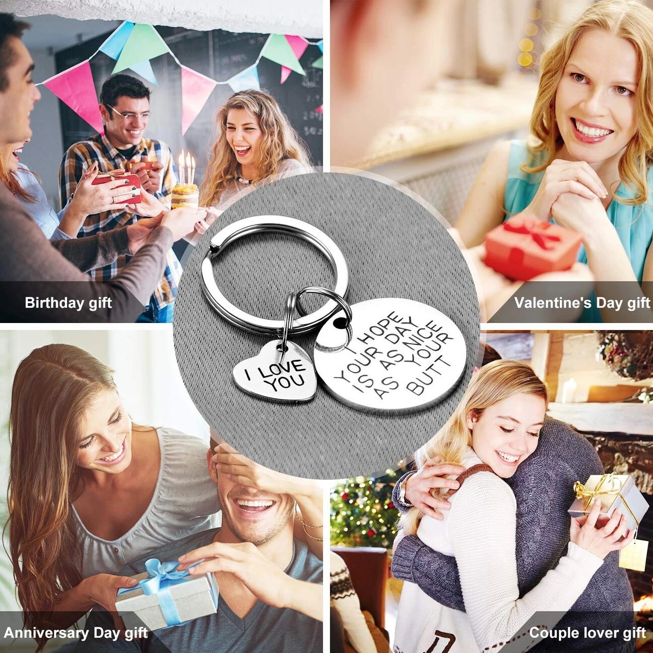 Keychain with phrases/messages gift ideas for Valentines | Etsy