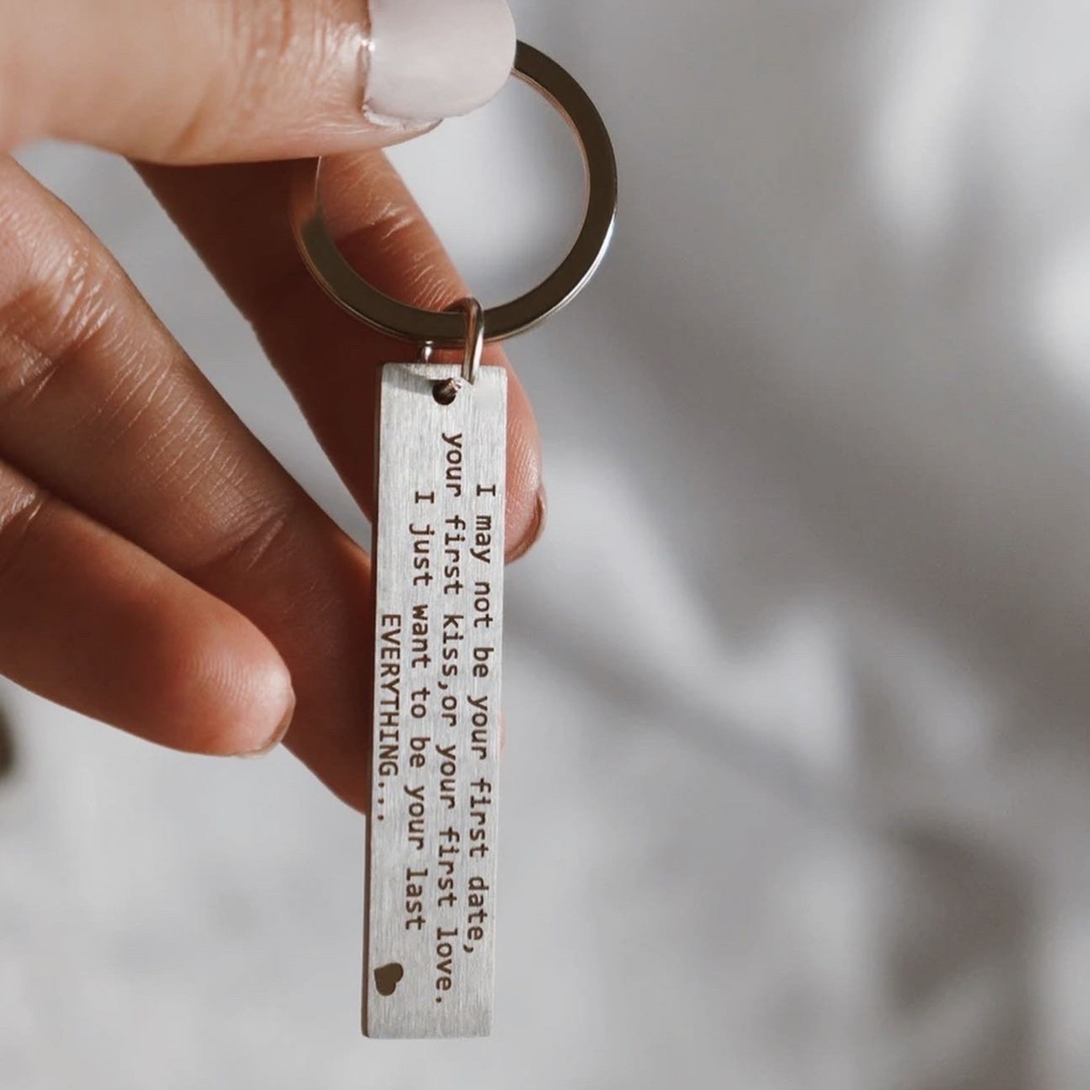 Keychain with phrases/messages, gift ideas him/her - Etsy España