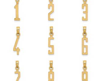 Solid Gold Numbers - Etsy