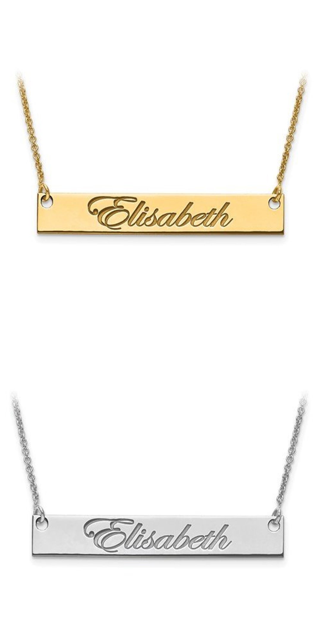Personalized Sterling Silver / Gold-plated Over Silver / Polished ...