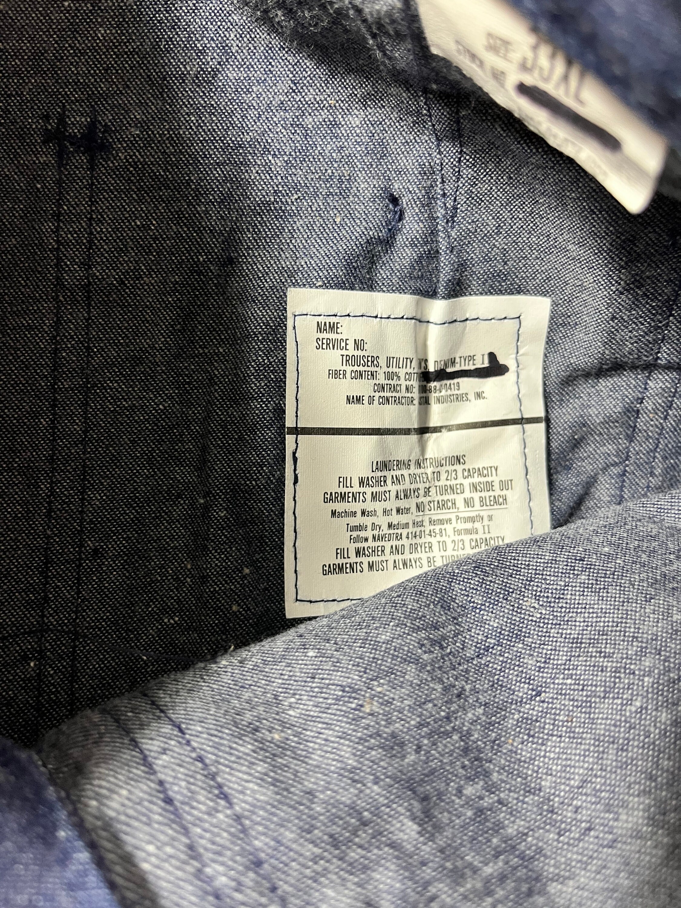 1980's US Navy Flared Raw Denim Zip Fly Deck Trousers Open - Etsy