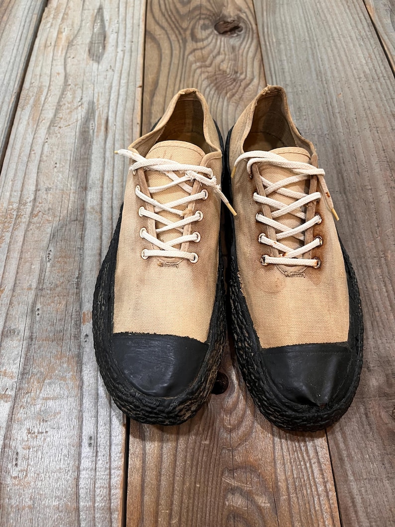 Vintage 30's 40's Hood Rubber Company Early Vulcanized Canvas Sneakers ...