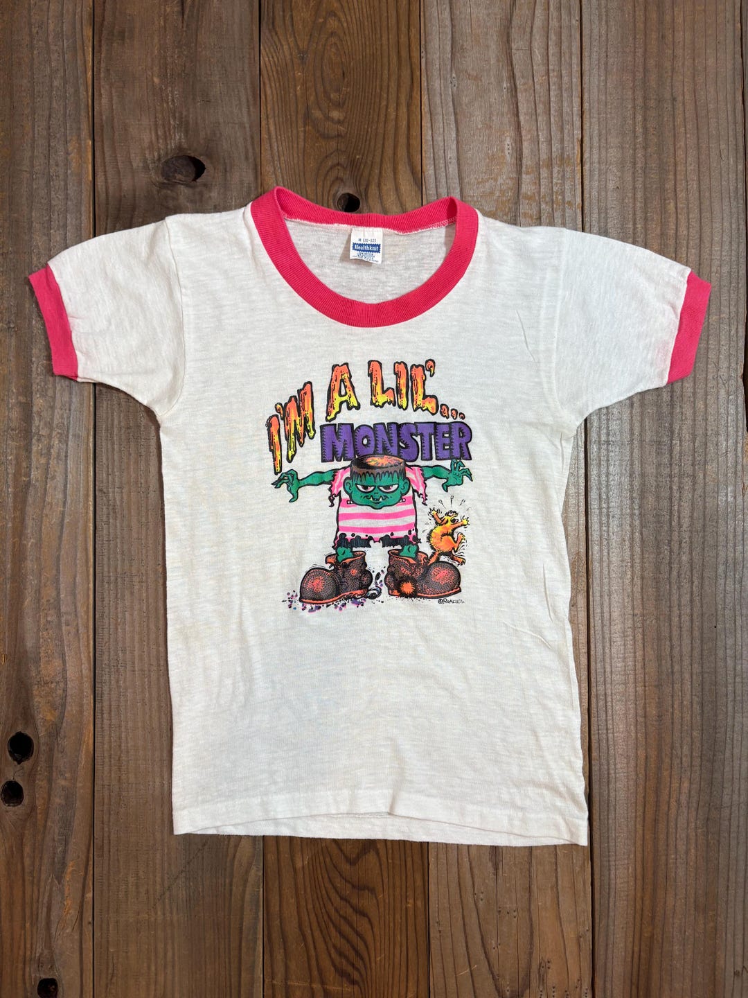 Vintage I'm a Lil' Monster Baby Ringer Shirt Healthkit - Etsy