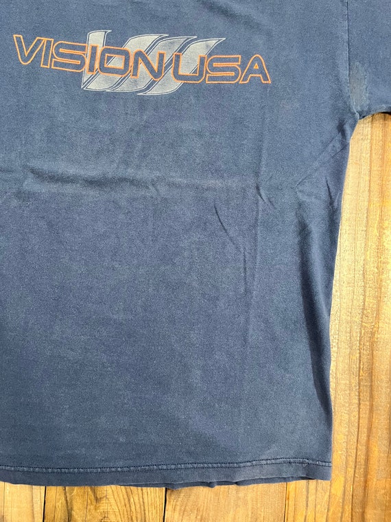Vintage Vision Skateboard Navy Blue Logo Shirt L - Gem
