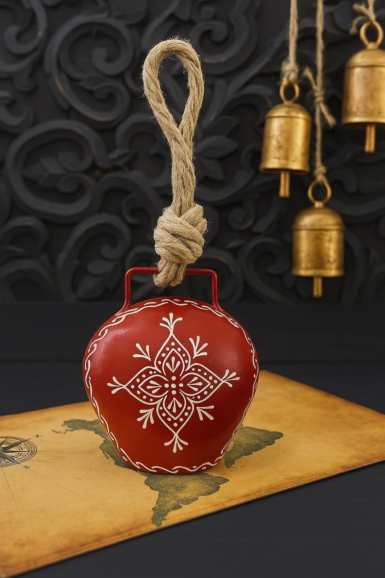 Handmade Metal Cow Bell - Vintage Style Hanging Bell, Home & Garden ...