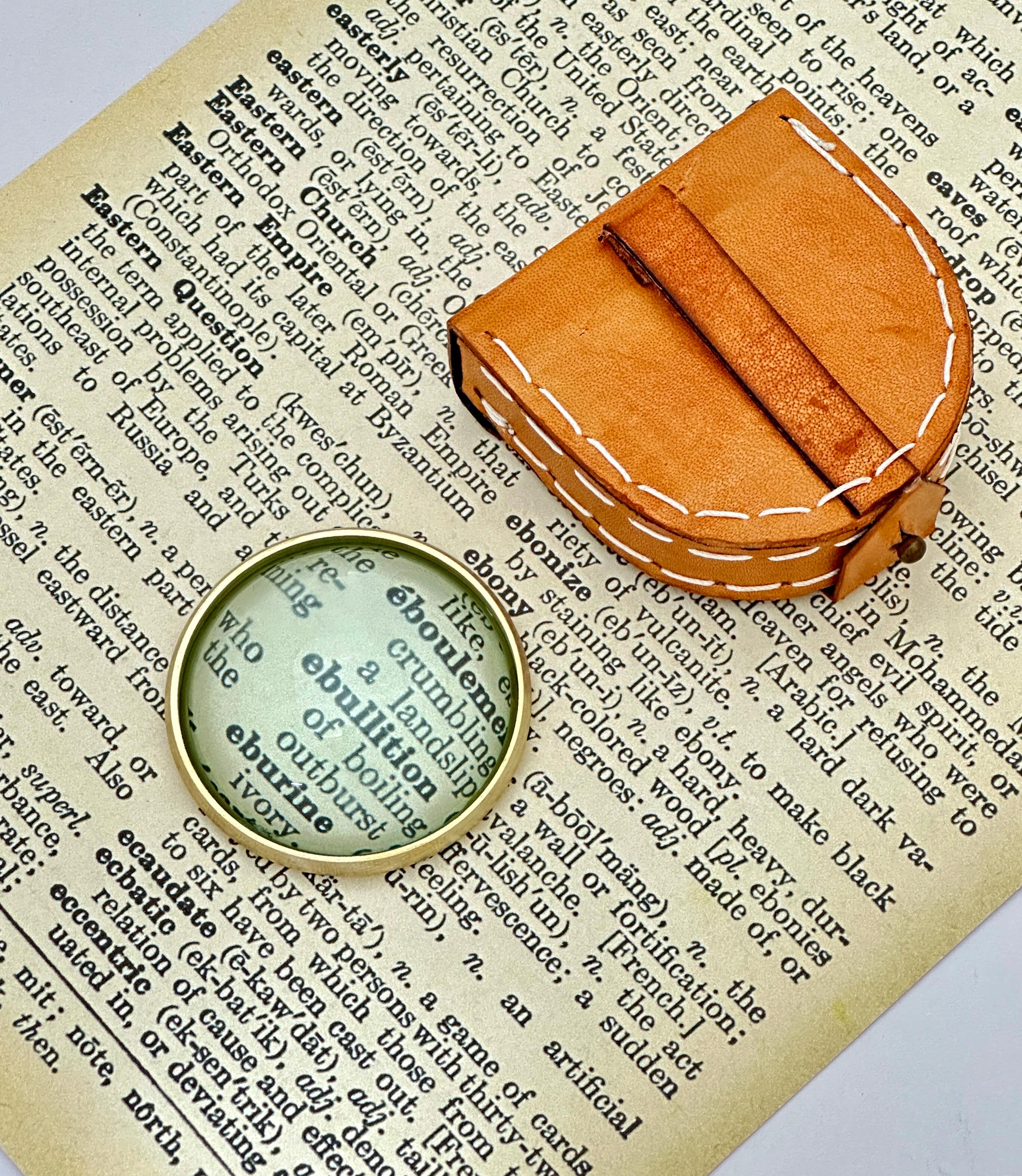 Map Reading Mgnifying Glass With Chain - Brass Navigation Chart Loupe ...