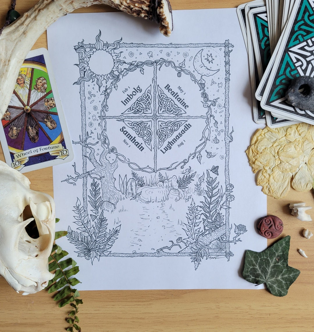 The Wheel Tarot Card Art Print - Original Art - Etsy