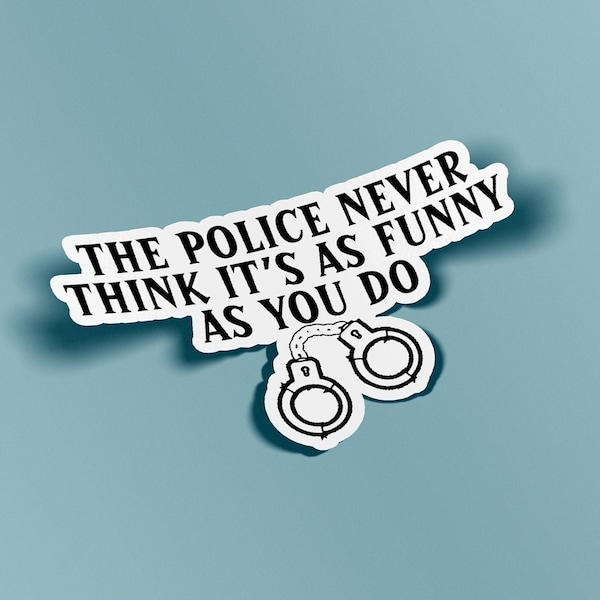 Funny Police Sticker - Etsy