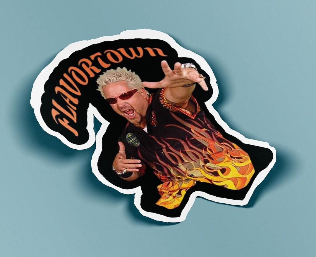 Guy Fieri Sticker Welcome to Flavor Town Sticker BOGO Buy - Etsy