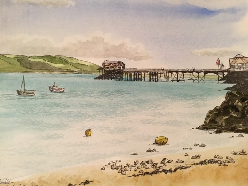Pier at the Mumbles, Swansea, Siuth Wales - Etsy