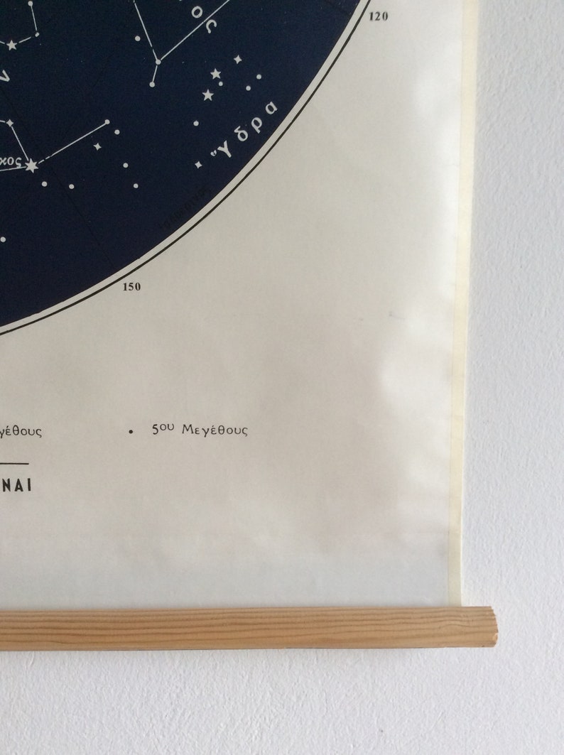 Vintage Star Map Wall Chart Northern Hemisphere Chart - Etsy