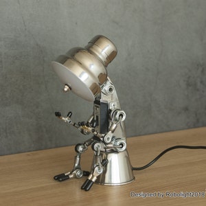 Robot Desk Lamp With Pen Holder – Steampunk USB Light for Office & Home ...