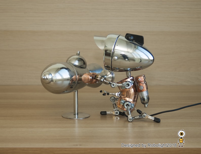 Rocket Ship Steampunk Robot Desk Lamps robot Detachable From - Etsy