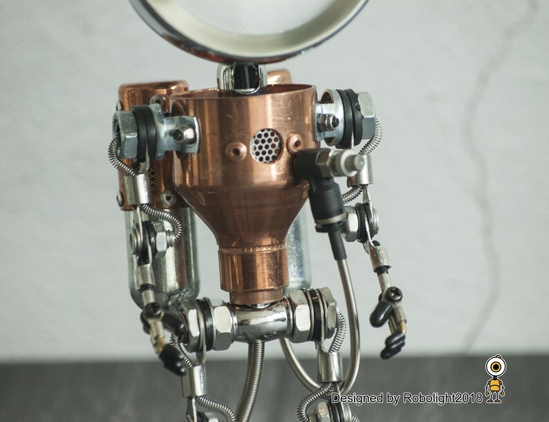 Steampunk Robot Desk Lamps Robot Lamp Astro Man - Etsy