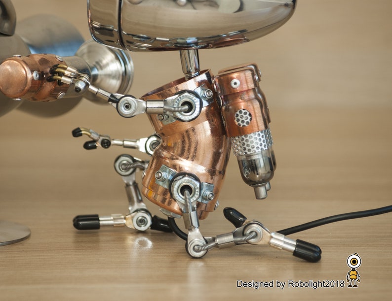 Rocket Ship Steampunk Robot Desk Lamps robot Detachable From - Etsy