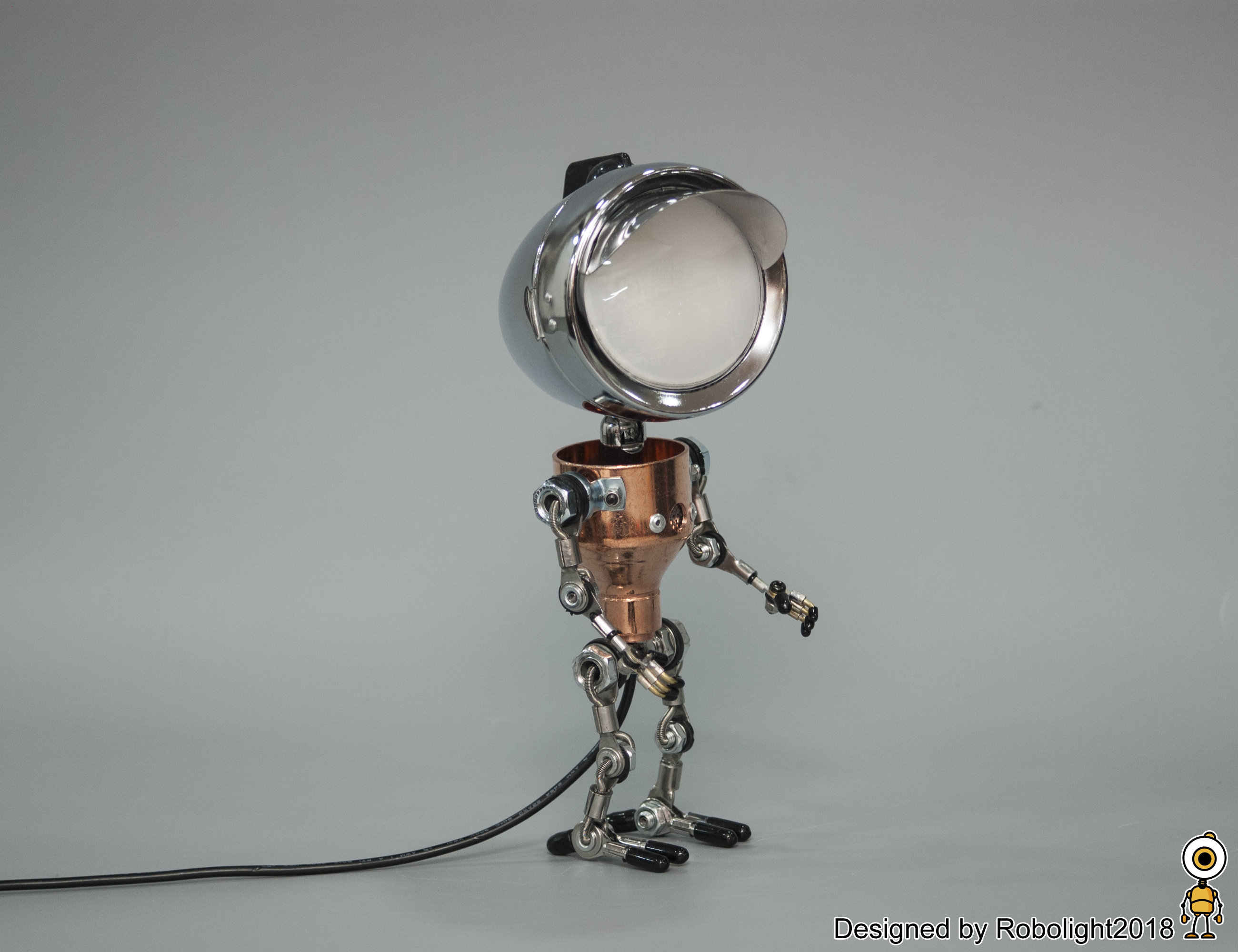 3 Colors Full Range Dimmer Office Decor Robot Lamp Metal Art - Etsy