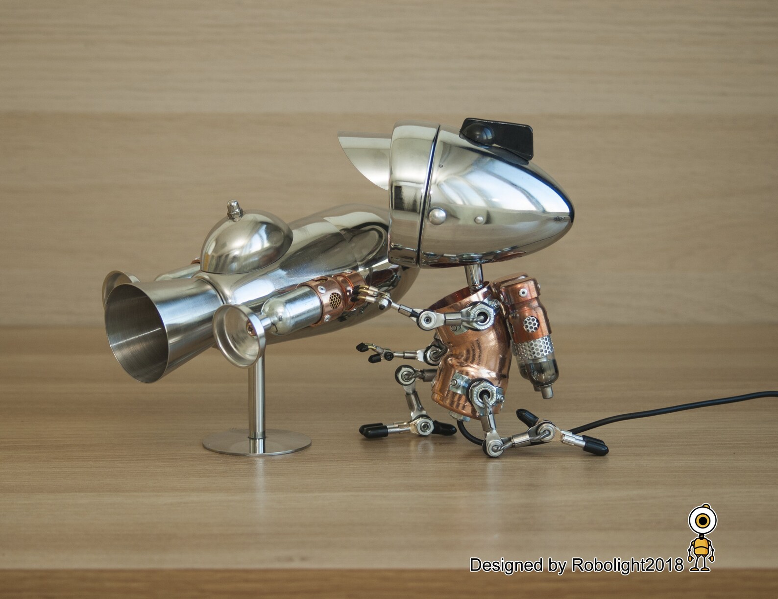Rocket Ship Steampunk Robot Desk Lamps robot Detachable From - Etsy