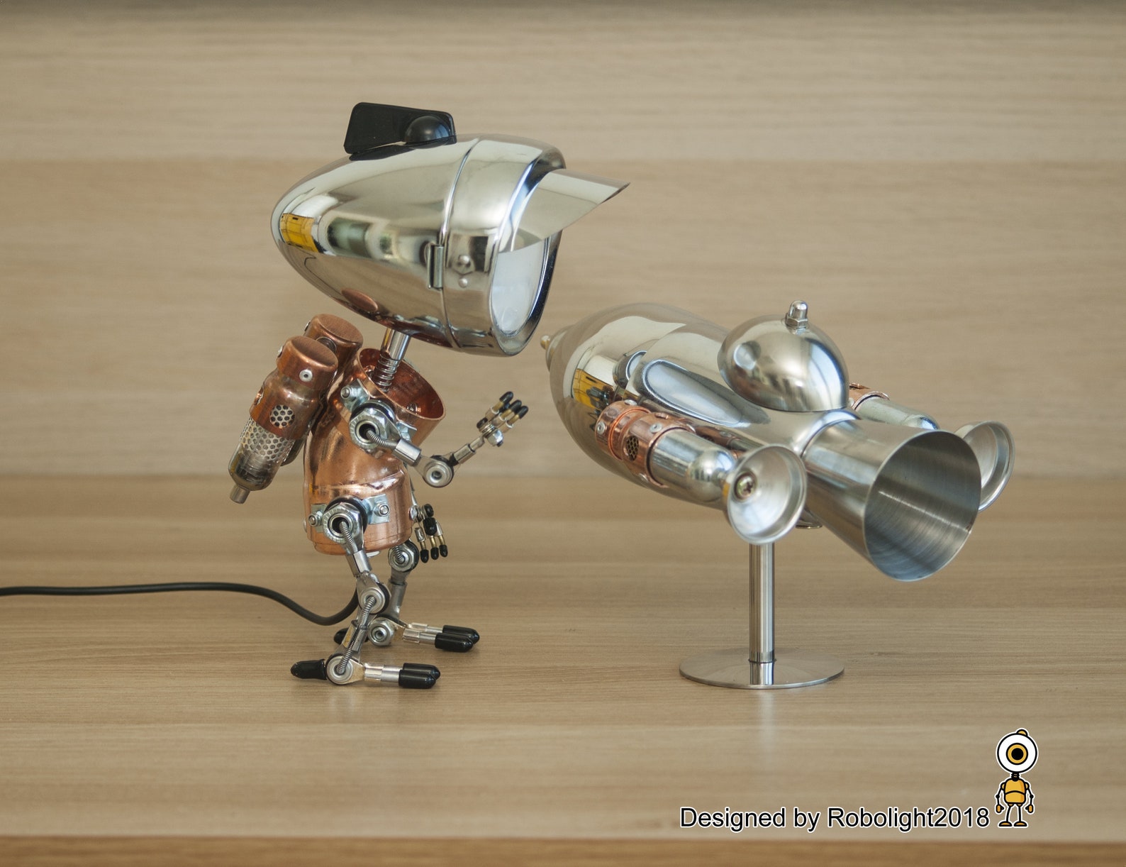 Rocket Ship Steampunk Robot Desk Lamps robot Detachable From - Etsy