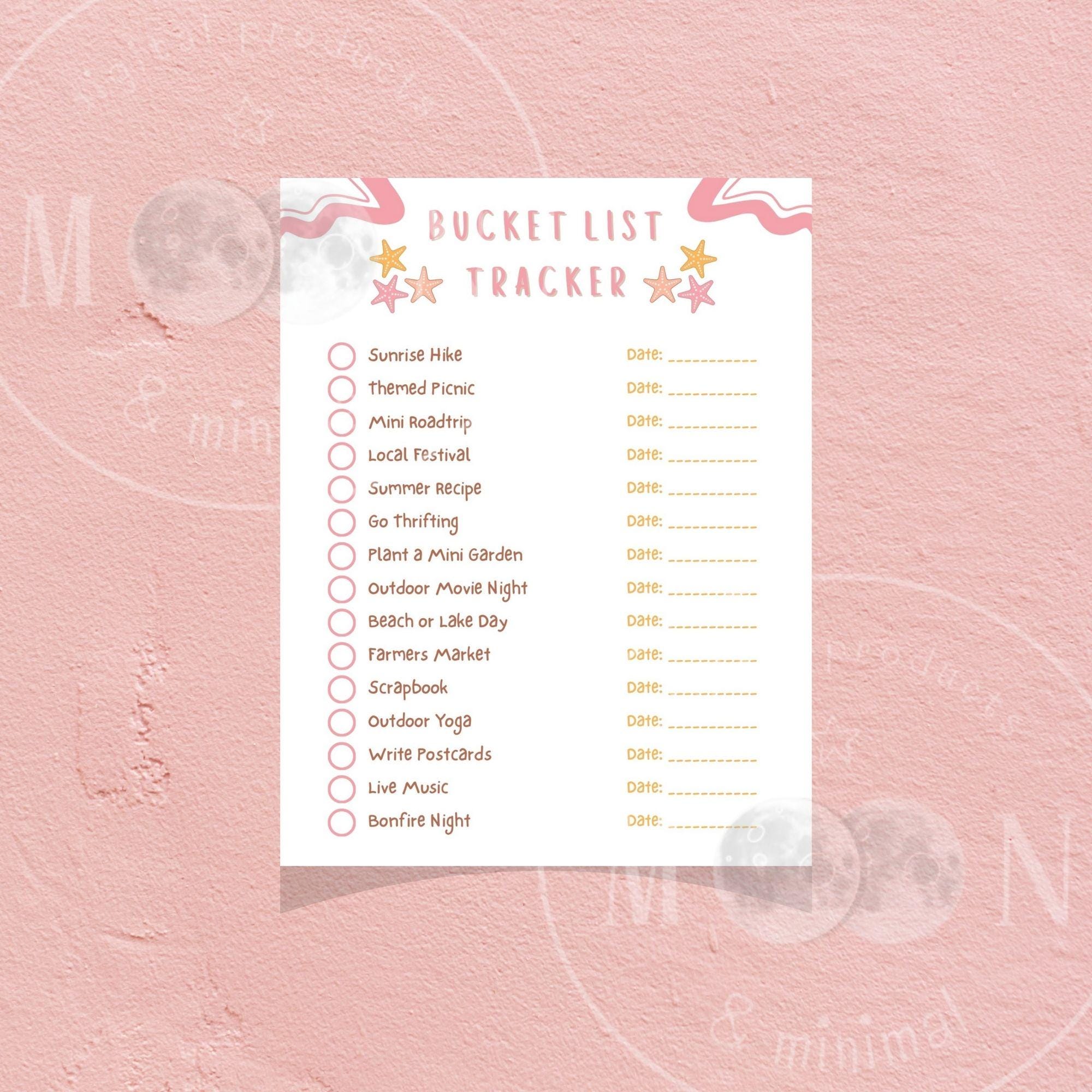 2025 Summer Bucket List and Tracker | Summer Activities | Inspiration ...