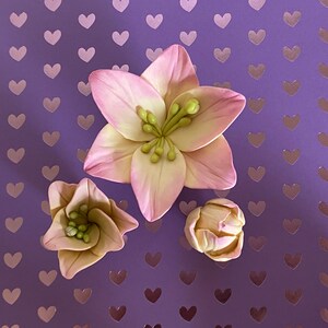 Lily Flowers Set of 3 Molds Lily Silicone Molds 3D Lily Mold Lily Soap ...