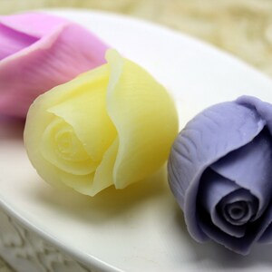 Rose Bud Small Flower Silicone Mold 3D Rose Bud Mold Soap Molds Baking ...