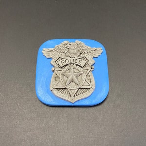 Police Badge Silicone Mold Cop Badge Silicone Mold Police Badge Mold ...