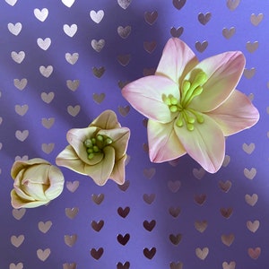 Lily Flowers Set of 3 Molds Lily Silicone Molds 3D Lily Mold Lily Soap ...