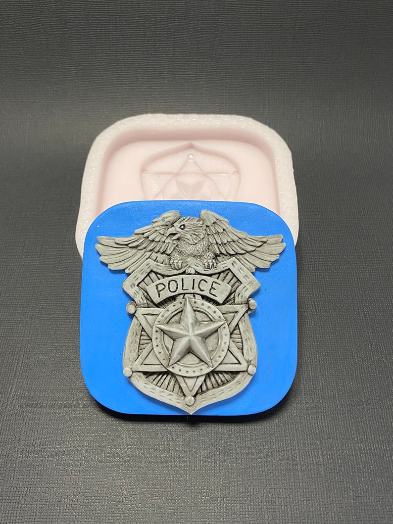 Police Badge Silicone Mold Cop Badge Silicone Mold Police - Etsy