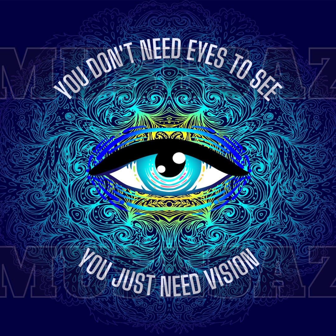 All Seeing Eye Protection in Blue With Peacock Feathers Design Download ...