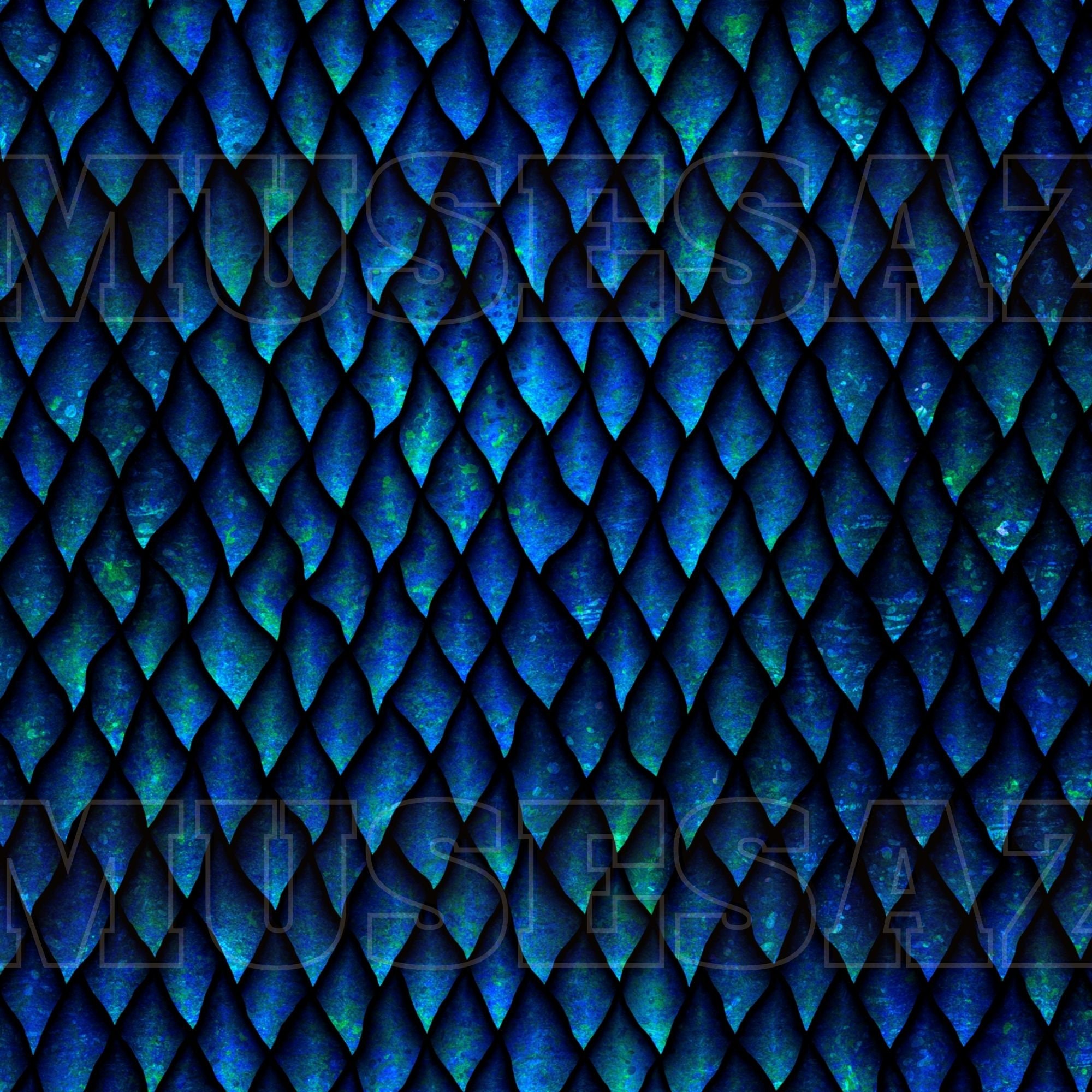 Blue Sapphire Dragon Scales With Depth and Shadows Design Download 20oz ...