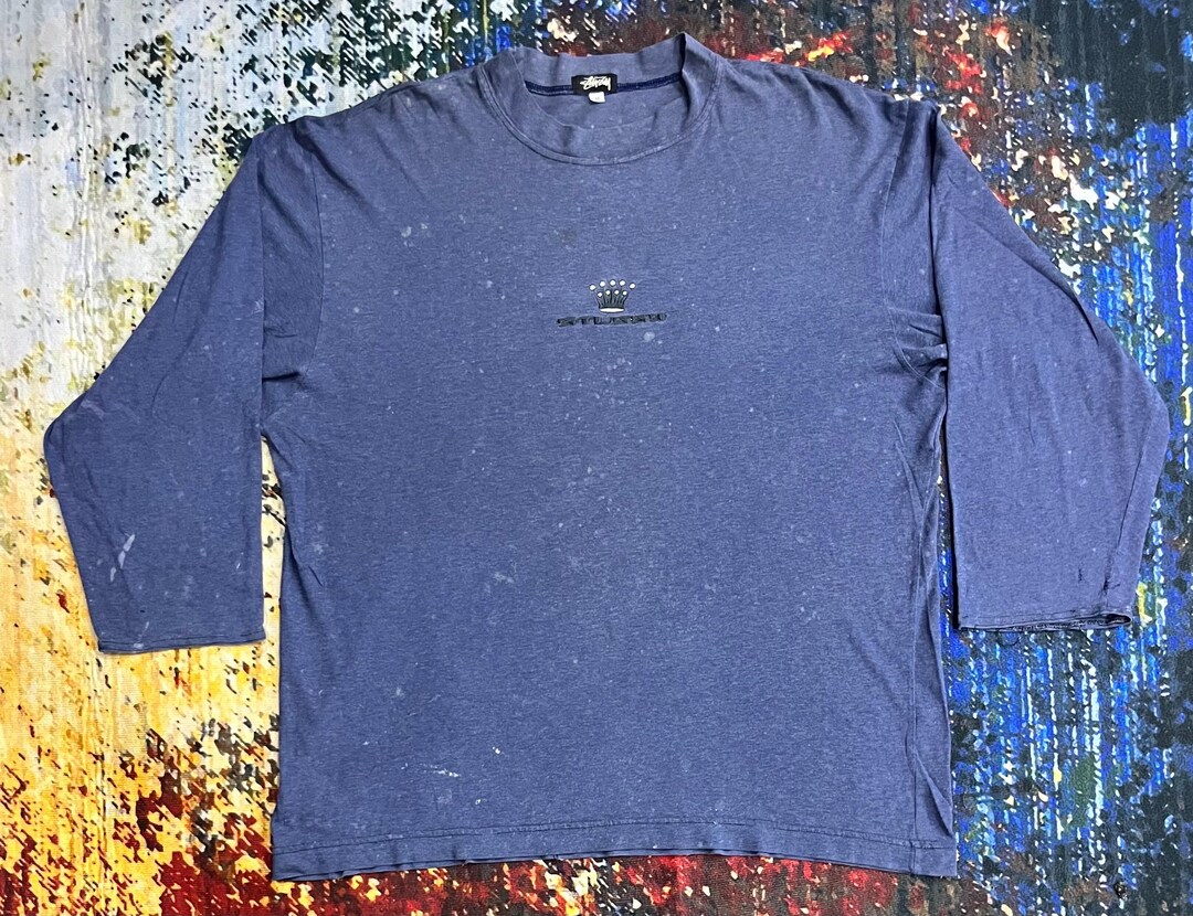 Vintage Distress Stussy Crown Embroidery 80s Shirt - Etsy