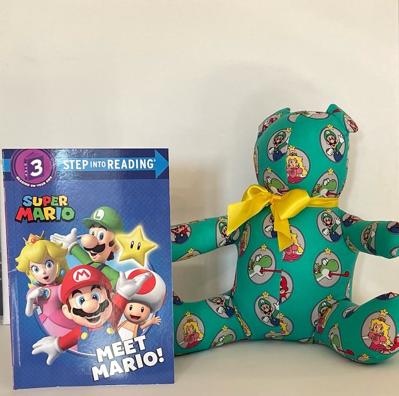 Super Mario Book and Bear - Etsy