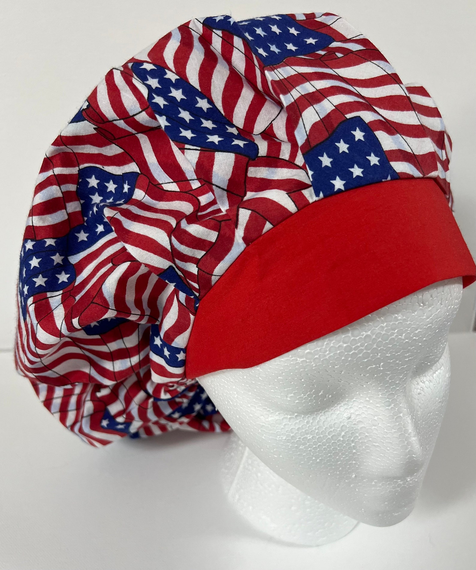 Patriotic Flag Medical Bonnet - Etsy