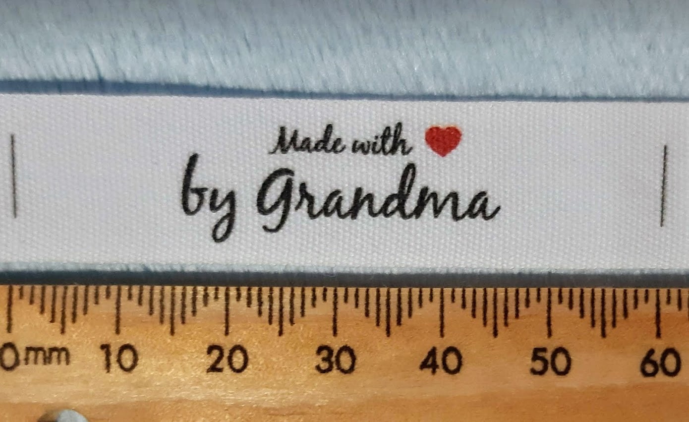 Handmade Tag, Made With Love By-names, Nana, Grandma, Oma, Mum, Nanny ...